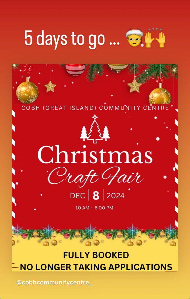 5 days to go for our Christmas Craft Fair 🙌🧑‍🎄 - Cobh Great Island ...